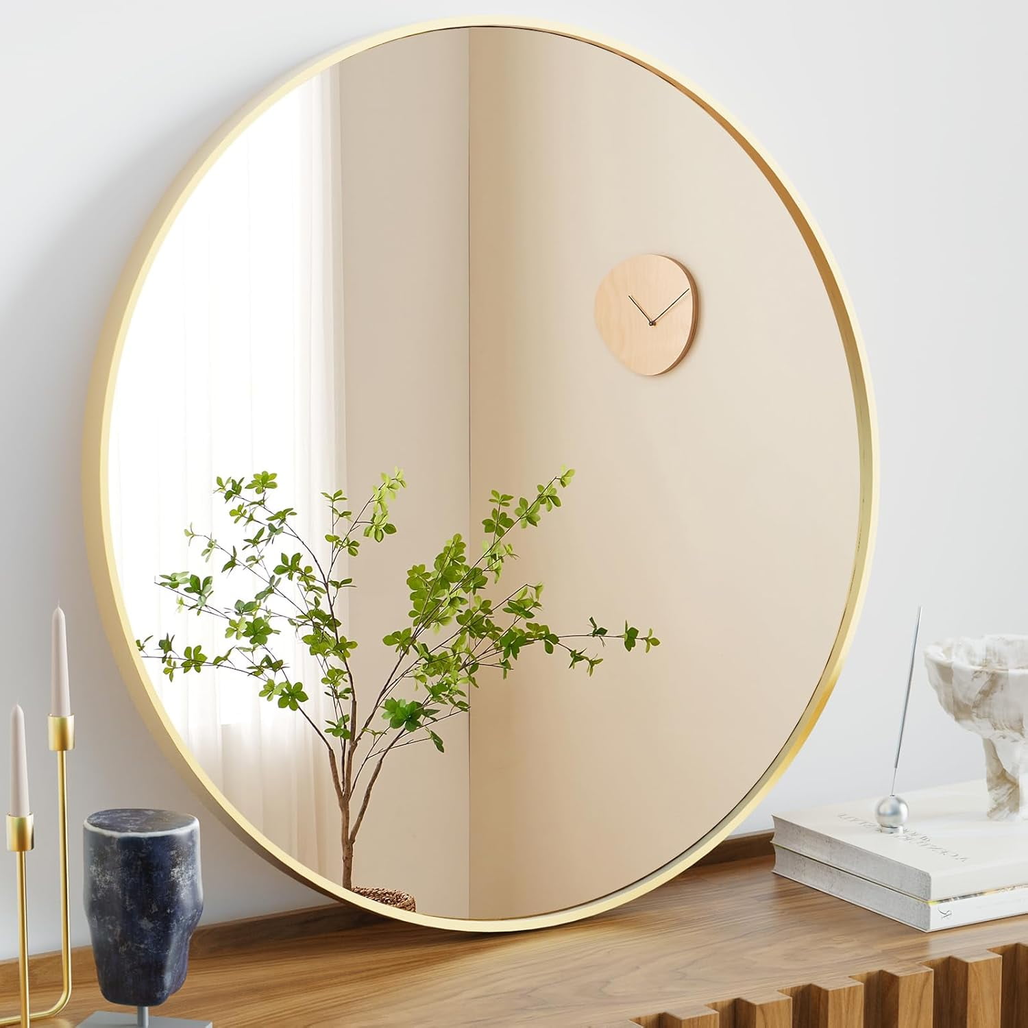 Customer reviews for 24 Inch Round Mirror, Metal Frame Bathroom Circle ...