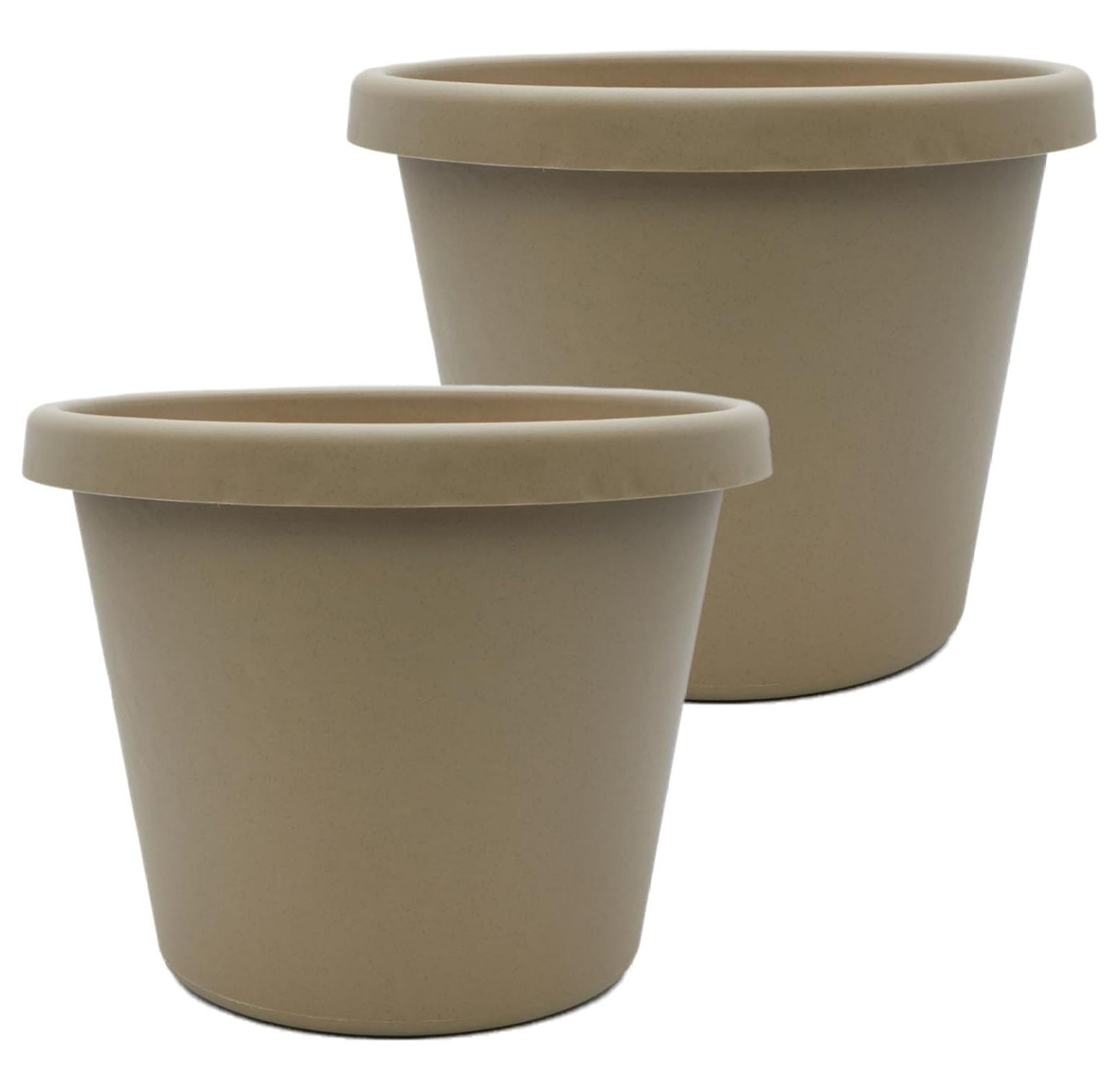 24 Inch Round Prima Planter - Large Plastic Plant Pot with Rolled Rim ...