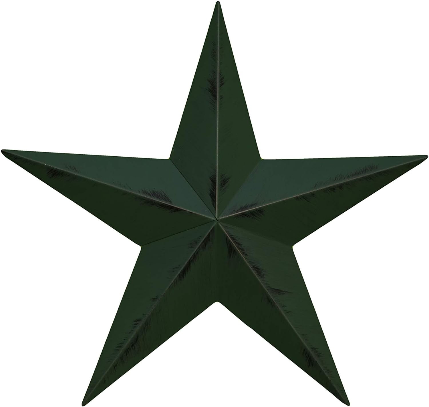 24 Inch Rustic Green Barn Star Galvanized Metal Tin Painted Barn Star ...