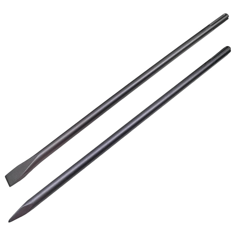 24-Inch SDS Max Set, 1 Inch Flat Chisel and Point Chisel, Tile Removal ...