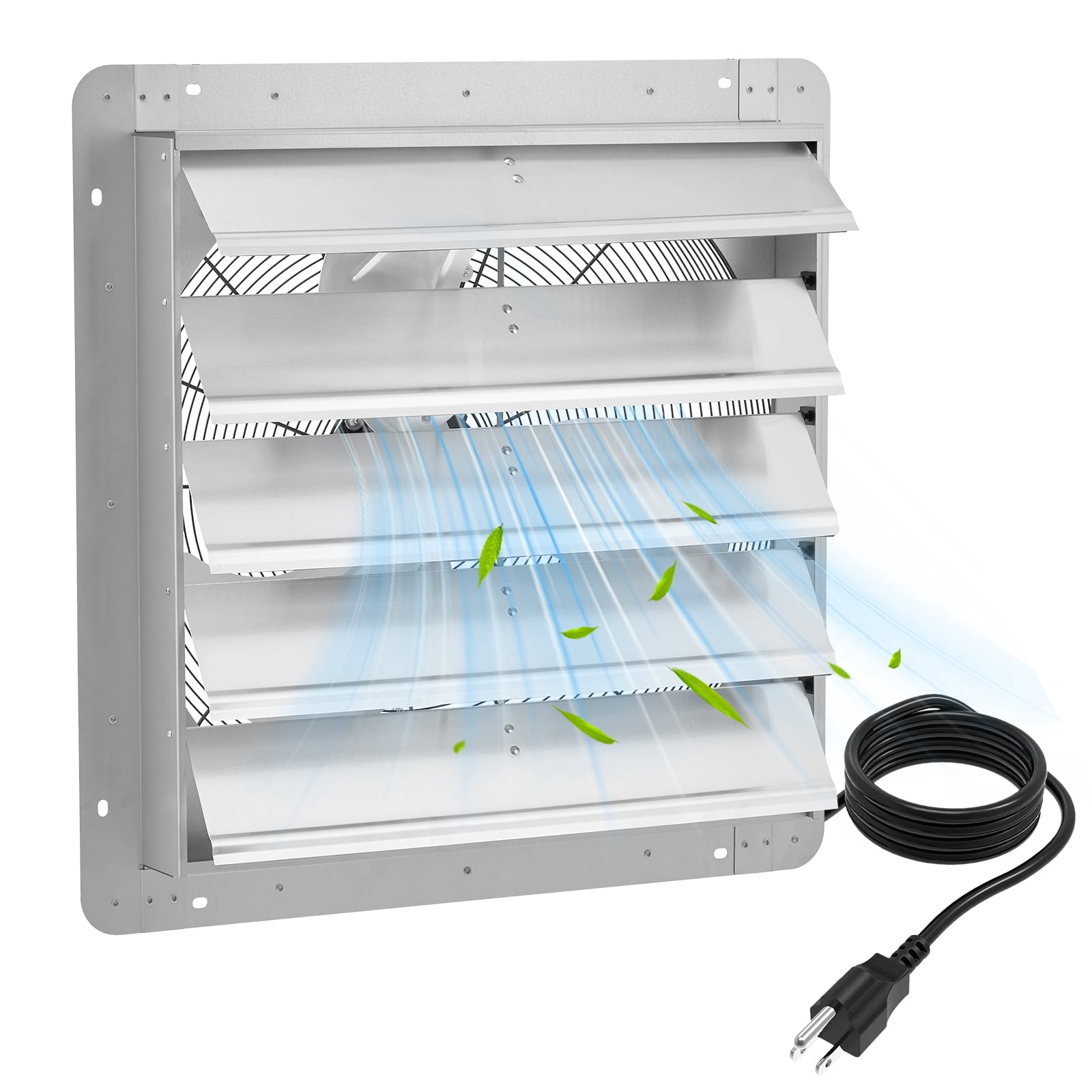 24 Inch Shutter Exhaust Fan with 5 FT Power Cord, 3500 CFM High Speed ...