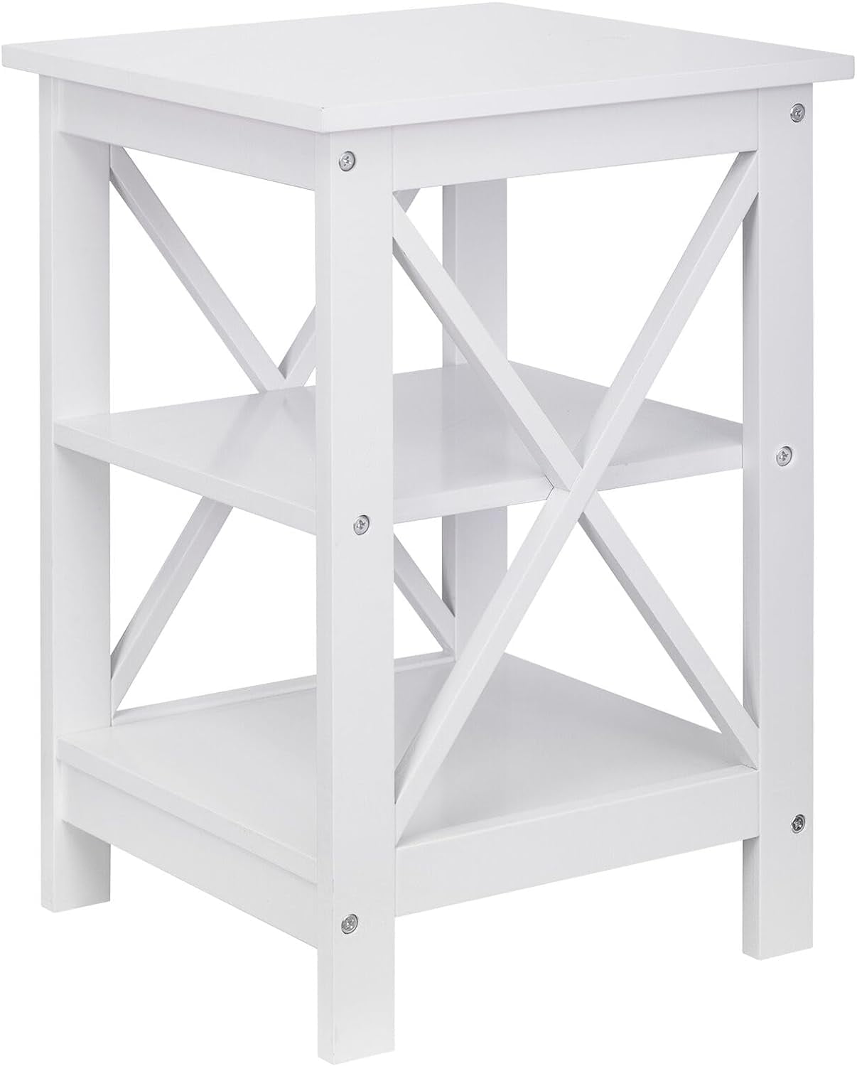 24 Inch Side End Table with Storage Shelf Sofa Table X-Design Black ...