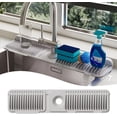 24 Inch Silicone Faucet Mat for Kitchen Sink Splash Guard - 7° Slope ...