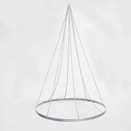 24-Inch Silver Metallic Ceiling Draping Canopy Hoop Metal Hardware Kit ...