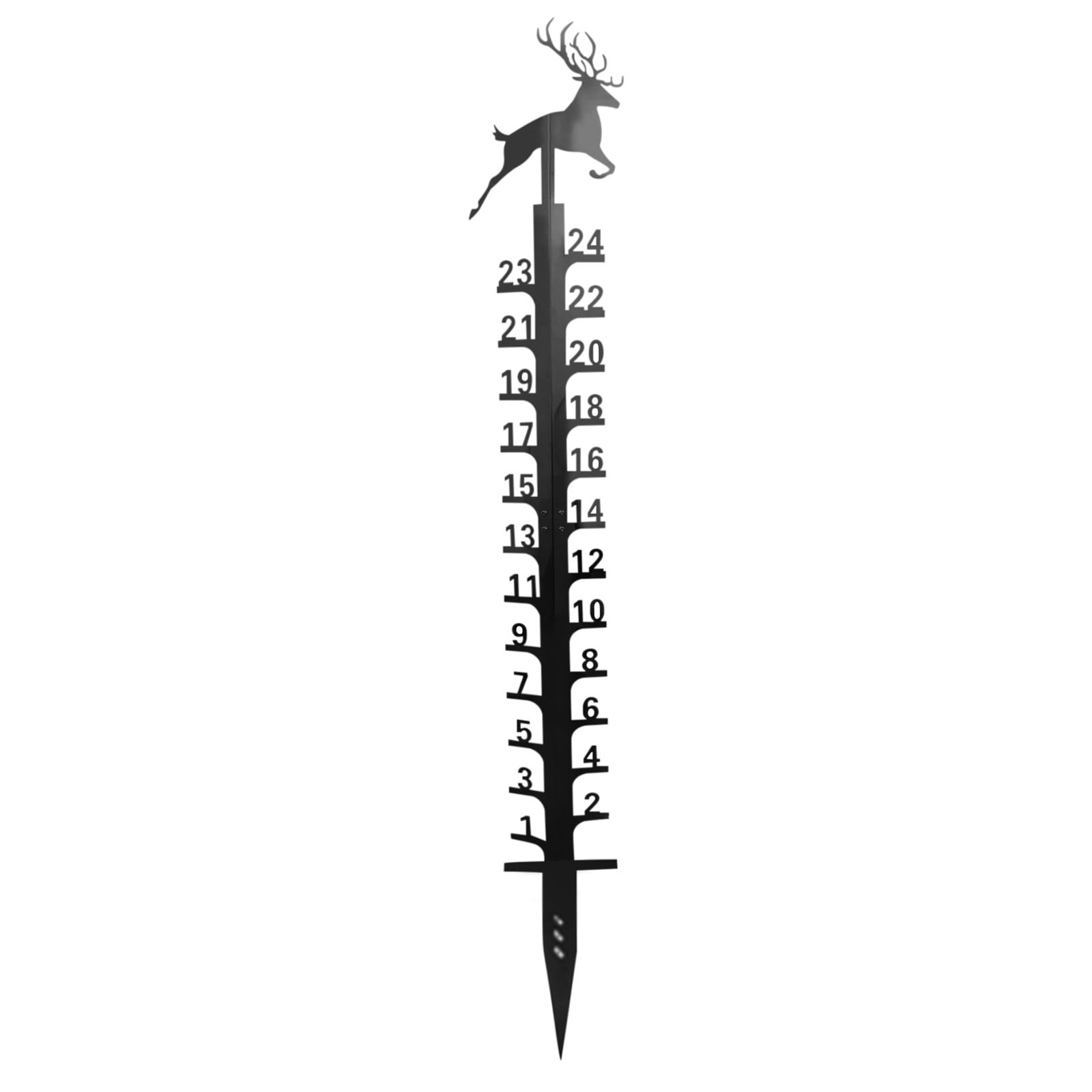 24 Inch Snow Gauge, Hand Made Metal Outdoor Garden Snow Meter for Easy ...