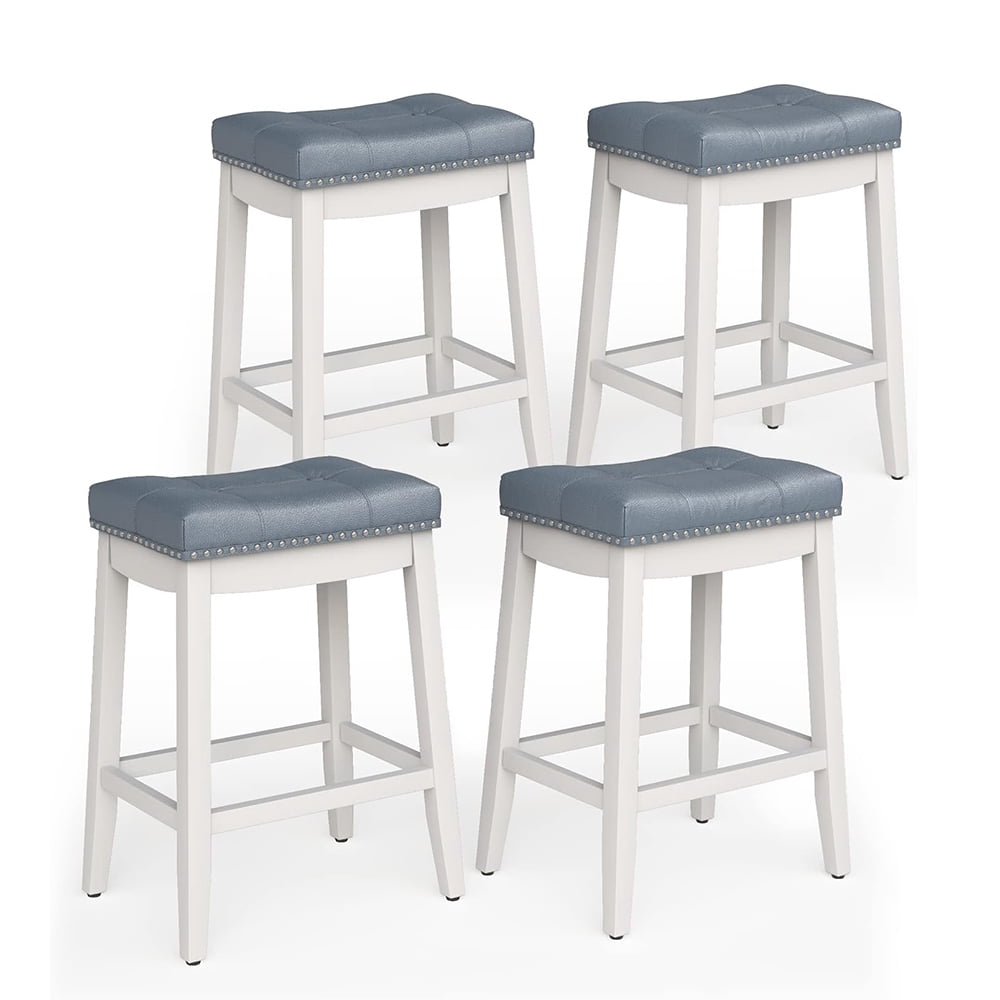 24-Inch Soft Seat Bar Stools, Height Backless Counter Stool with ...
