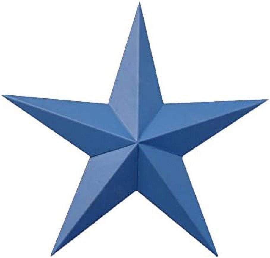 24 Inch Solid Blue Barn Star Made with Galvanized Metal to Prevent ...