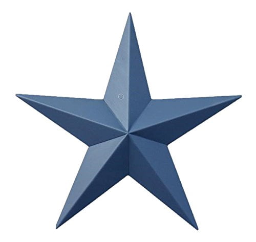 24 Inch Solid Whale Blue Barn Star Made with Galvanized Metal to ...