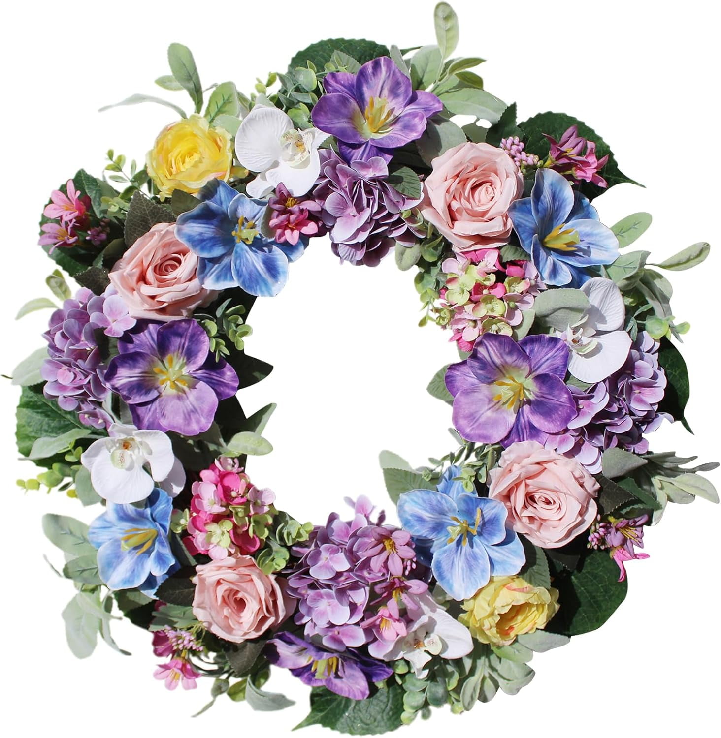24 Inch Spring Summer Wreaths for Front Door, Spring Summer Door ...
