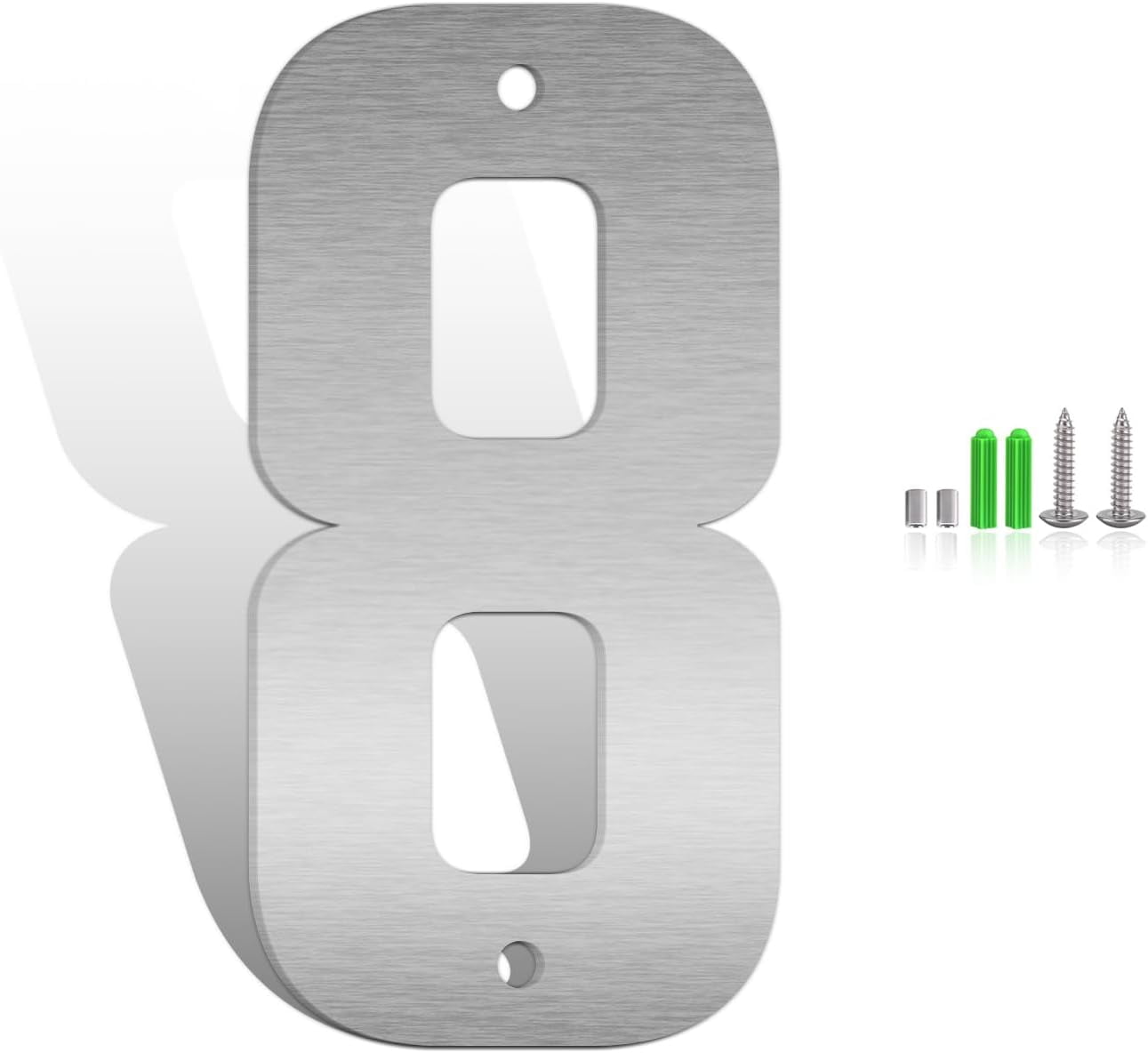 24 Inch Stainless Steel Metal Floating Door Numbers, Silver Metal ...