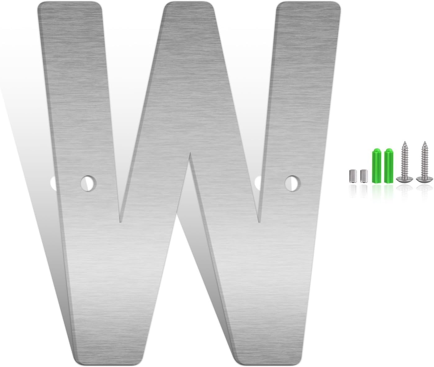 24 Inch Stainless Steel Metal Floating Door Numbers, Silver Metal ...