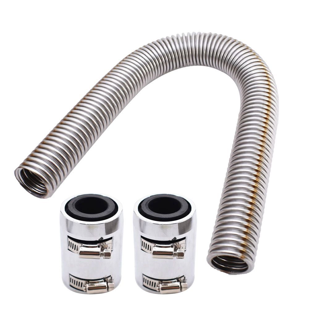 Lab Work 24 Inch Stainless Steel Radiator Flexible Coolant Water Hose ...