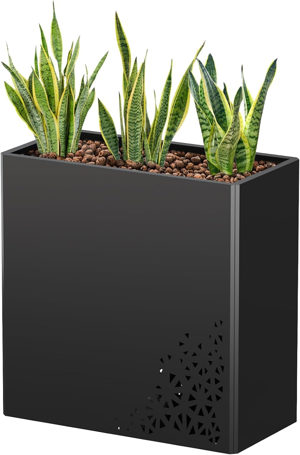 24 Inch Tall Planter Box 24Hx24Lx12W Galvanized Steel Planter with ...
