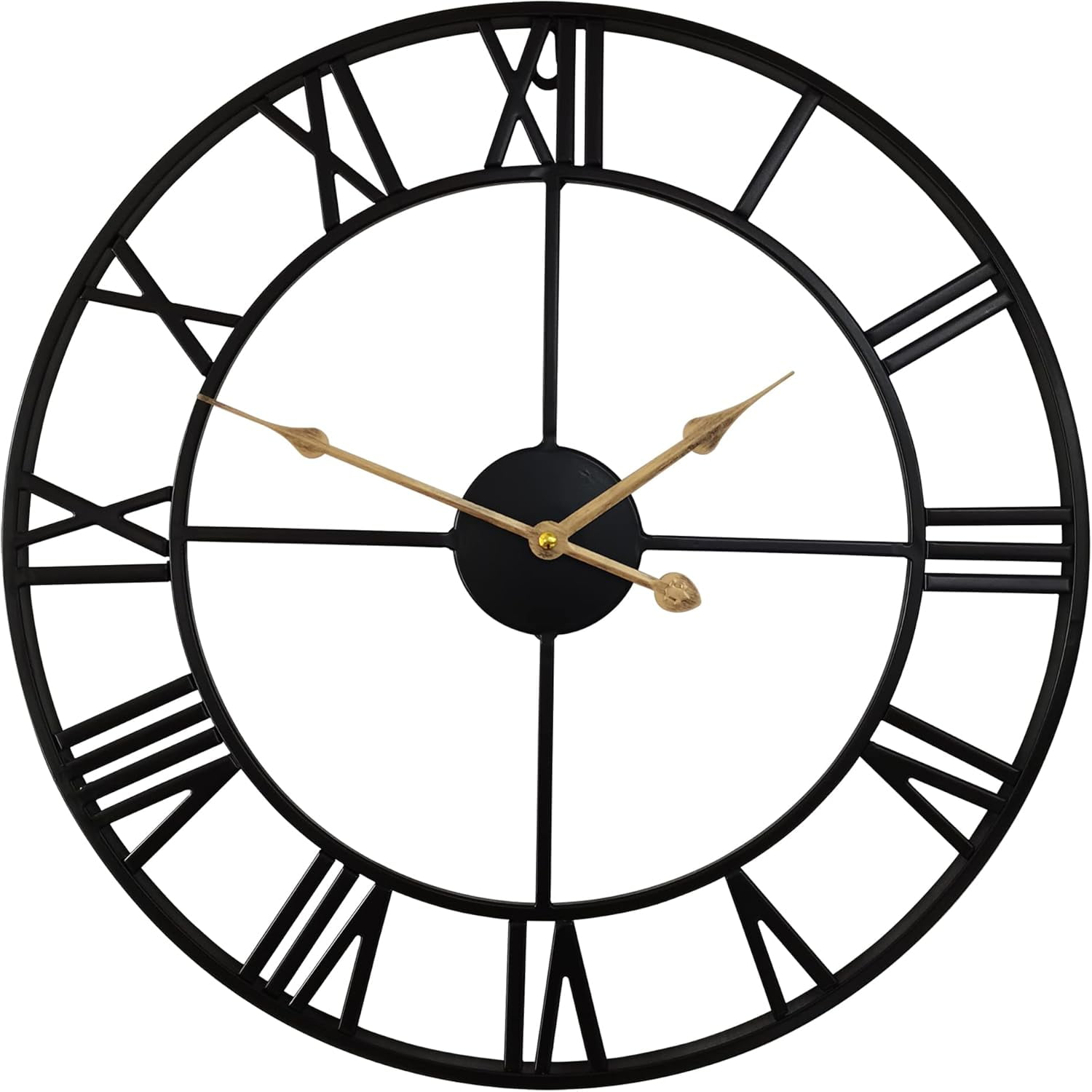 24 Inch Thicker Metal Large Wall Clock Home Decorative Industrial ...