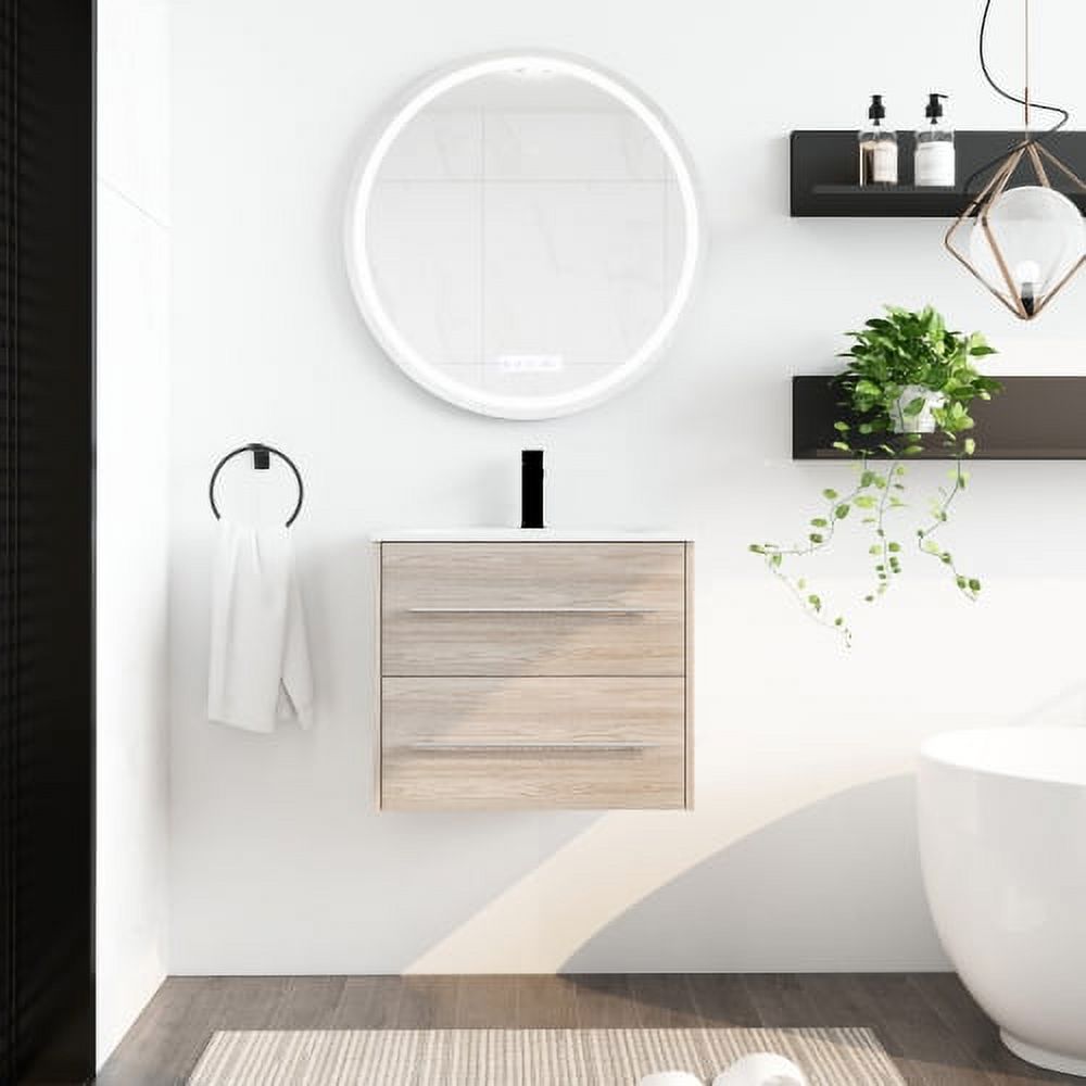 24 Inch Wall Mounted Bathroom Vanity(KD-Packing) - Walmart.com