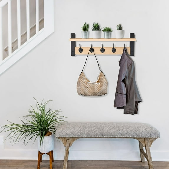 24-Inch Wall-Mounted Coat Rack - Walmart.com