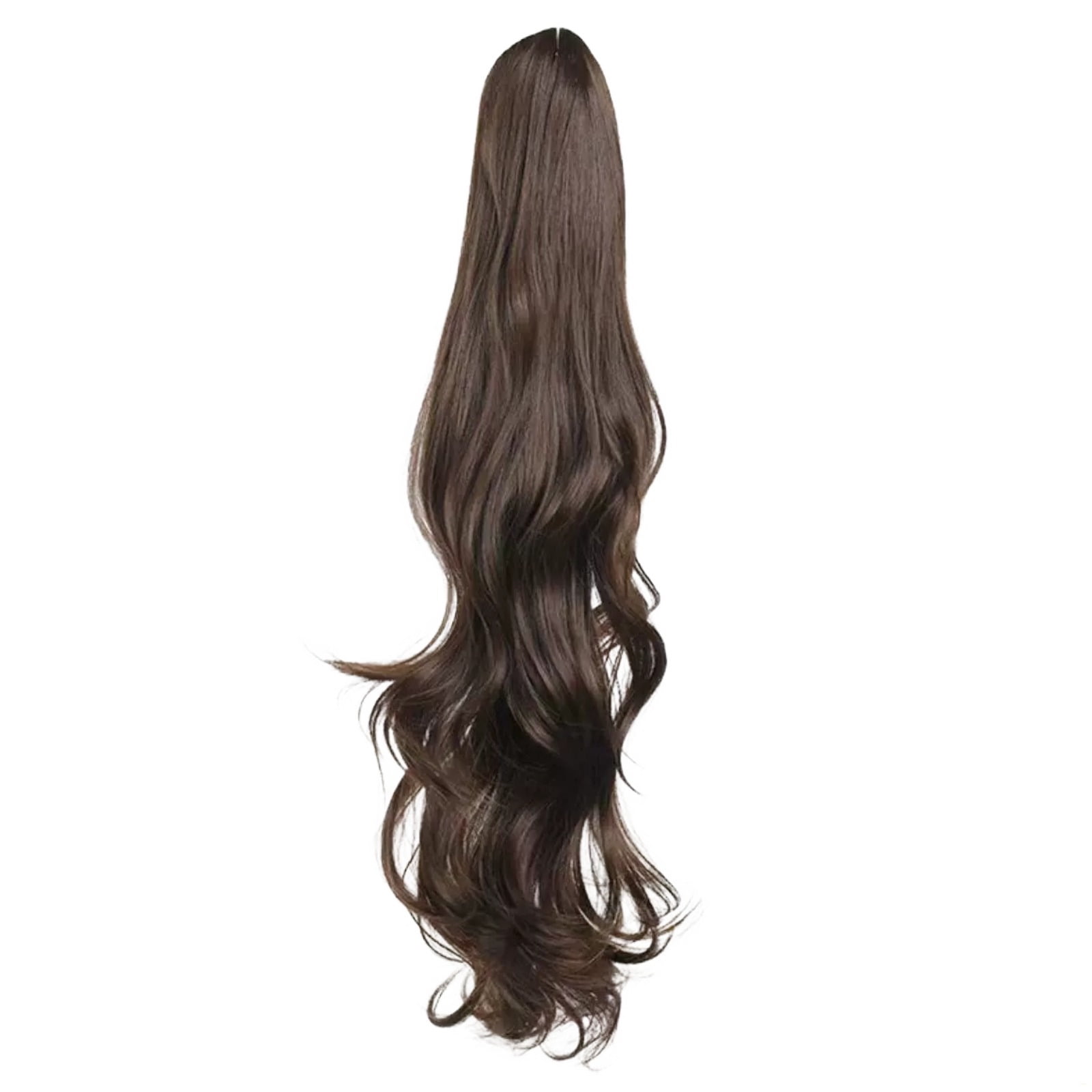 24 Inch Wavy Drawstring Ponytail Hair Extension with Clip, Synthetic ...