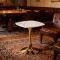 24 Inch White Tulip Table for 2 to 3, Small Square Dining Table with ...