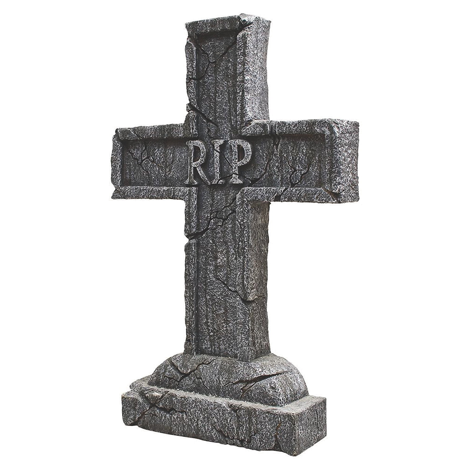 24 Inch x 16 Inch x 3 Inch Rest in Peace Cross Tombstone - Walmart.com