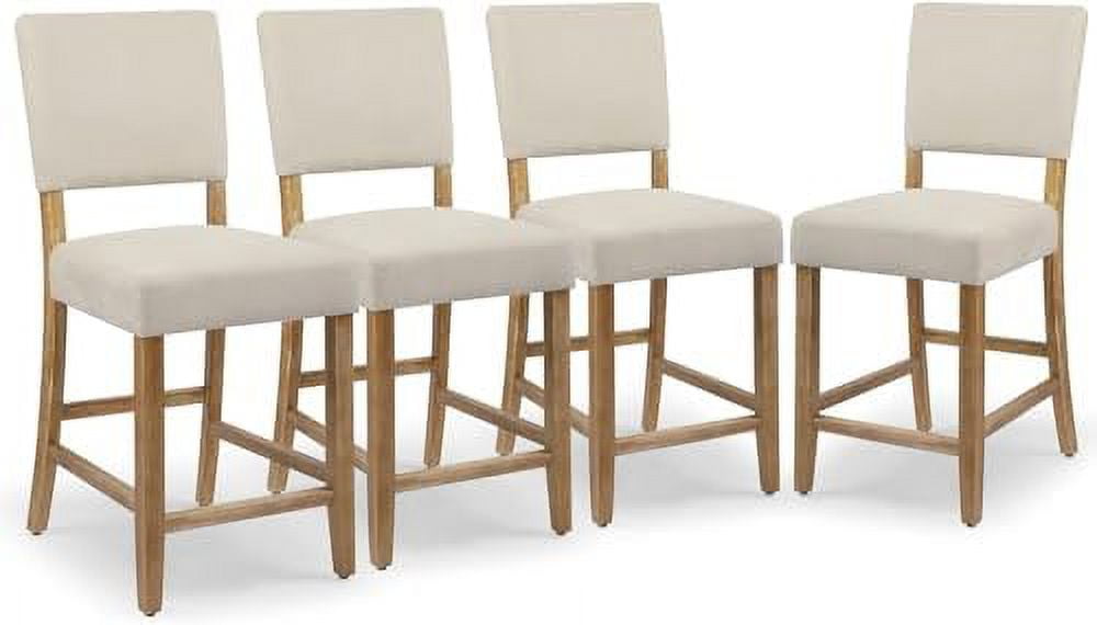 24 Inches Counter Height Bar Stools Set of 4, Upholstered Barstools ...