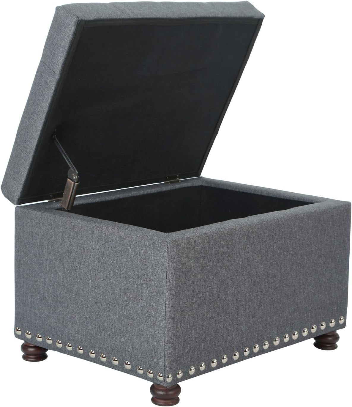 24 Inches Ottoman with Storage Rectangular Storage Ottoman Bench ...