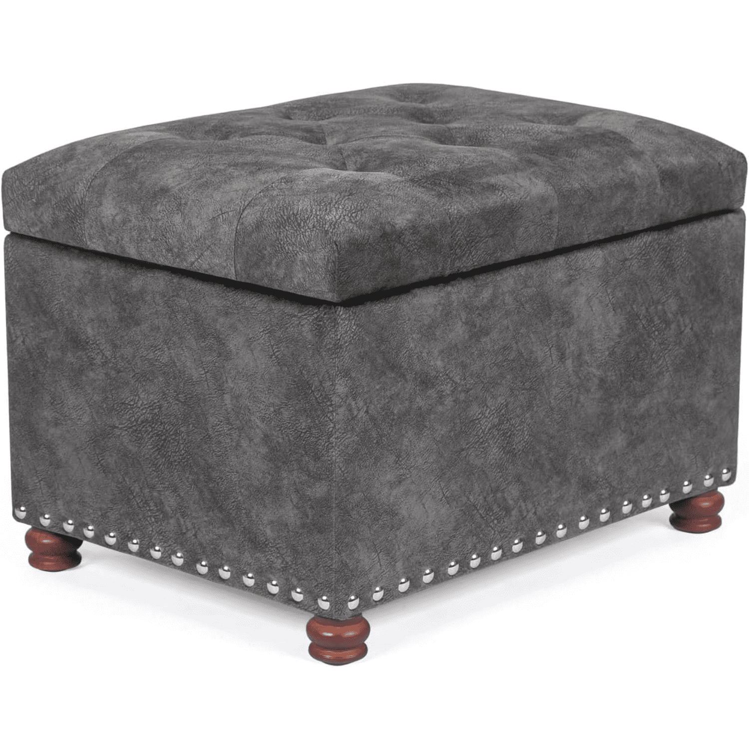 24 Inches Ottoman with Storage Rectangular Storage Ottoman Bench ...