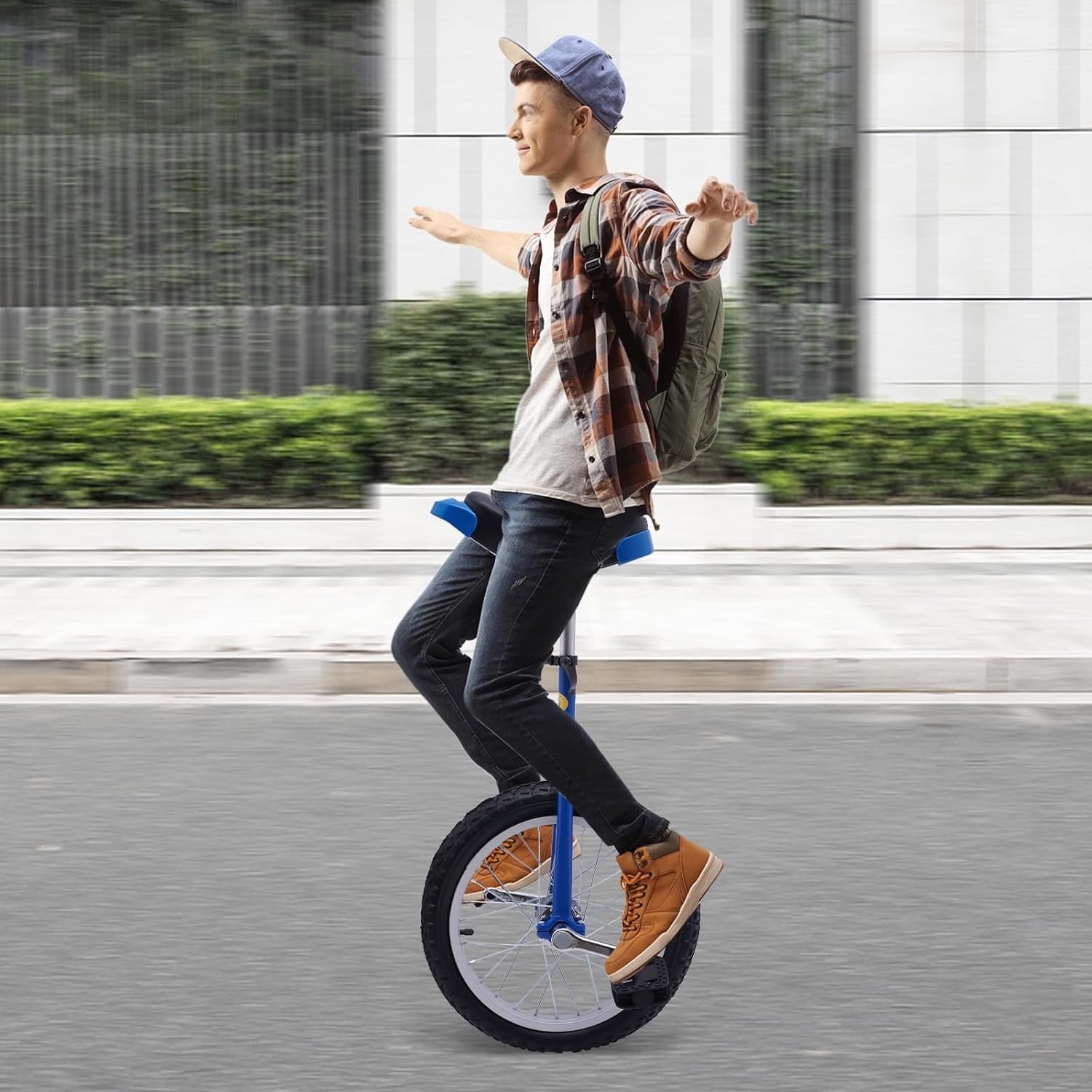 24-Inches Wheel Unicycle Leakproof Tire Wheel Cycling Adjustable Seat ...