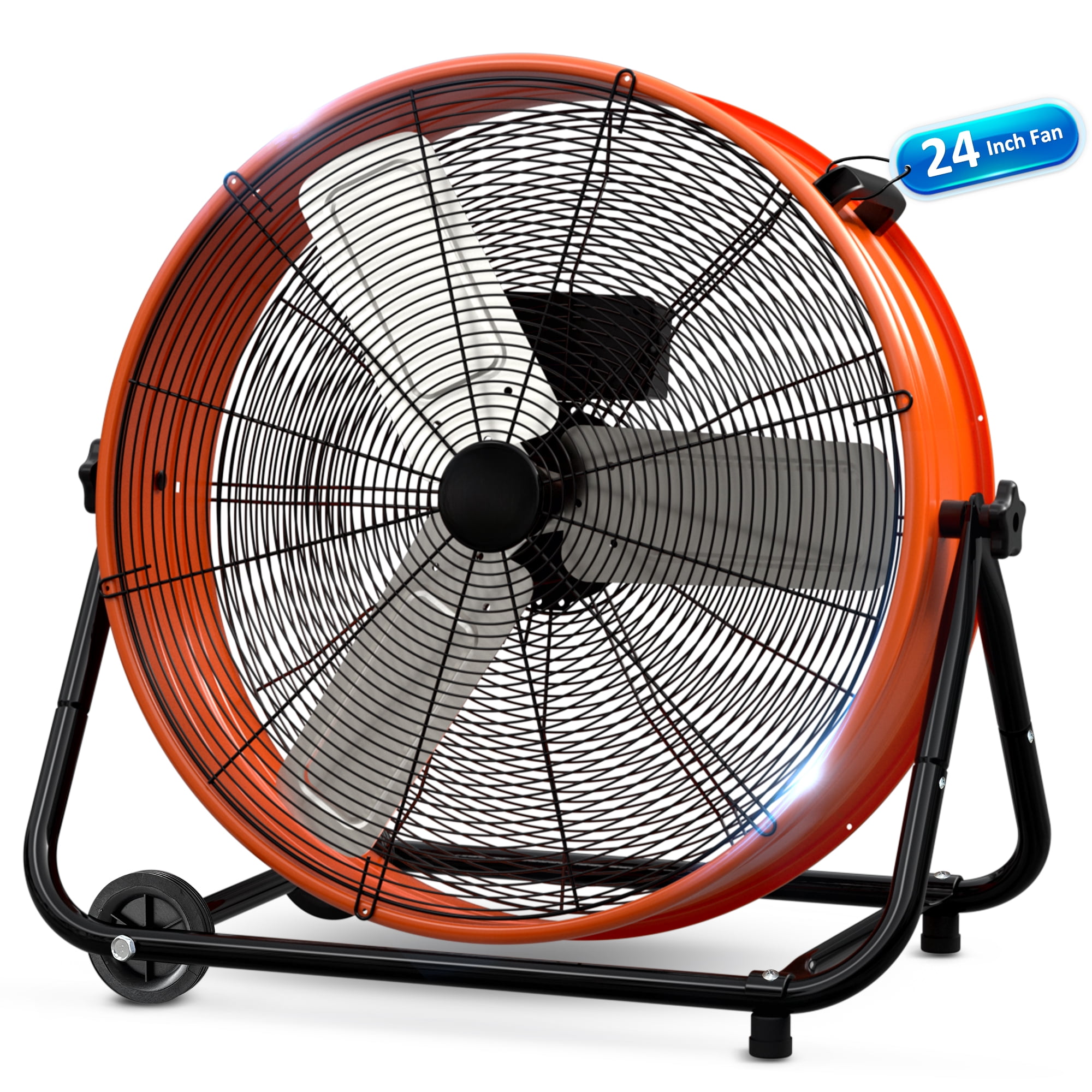 PRO CHOICE 24” Industrial Drum Fan, 9260 CFM, 3 Speed, w/180°Tilt ...