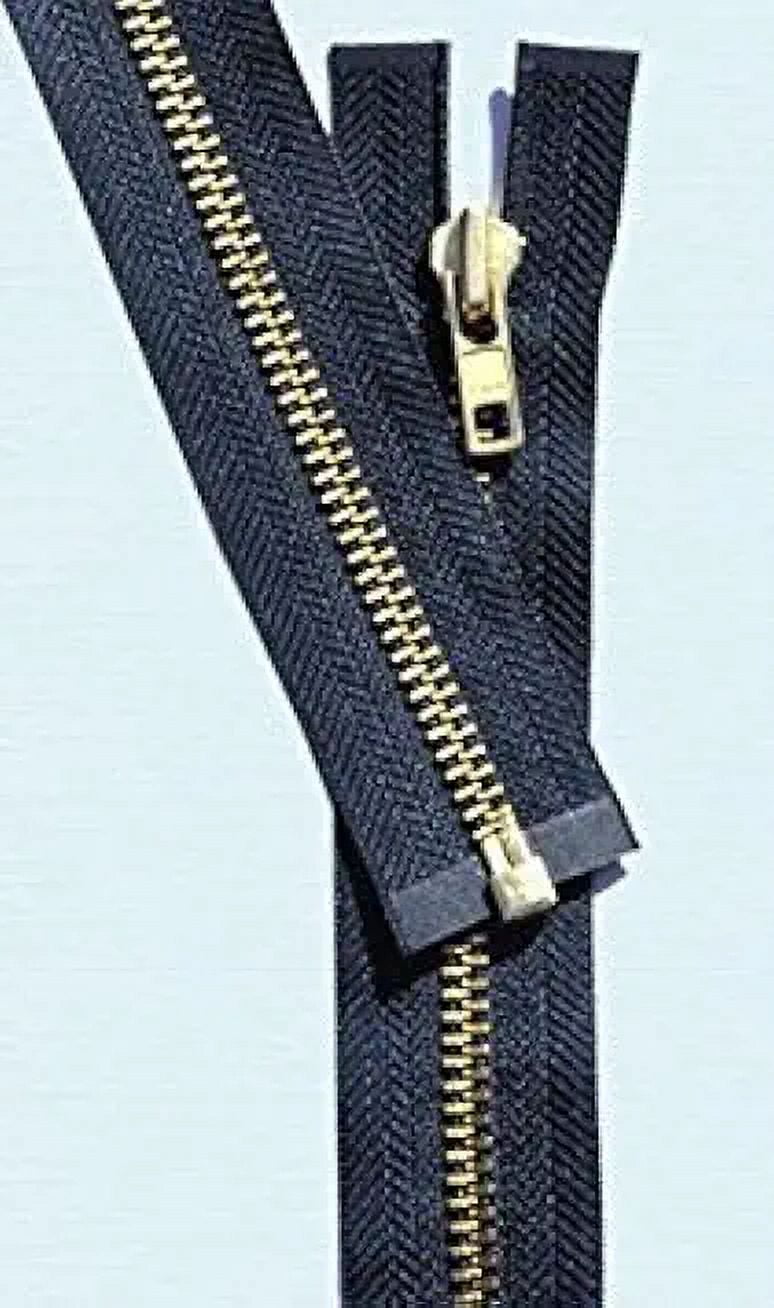 24" Jacket Zipper Heavy Weight ~ YKK #7 Antique Brass Separating ~ 560 Navy (1 Zipper) - Walmart.com