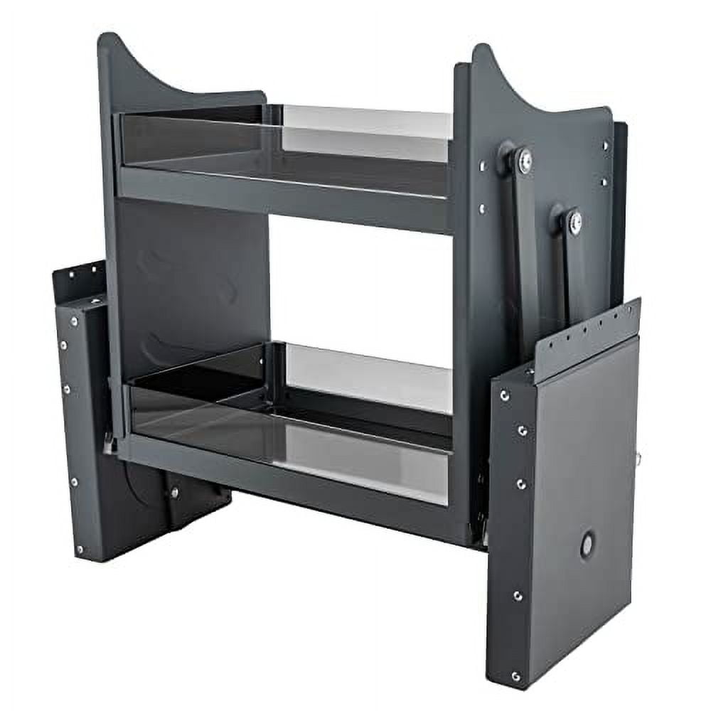 24" Kitchen Wall Cabinet Pull Down Shelf, 2 Tier Pull Out Sliding ...