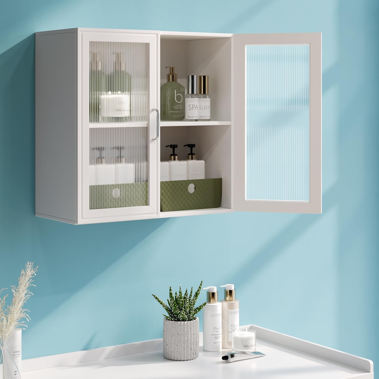 24" Kitchen Wall Storage Cabinet - Led Farmhosue Food Cabinets ...