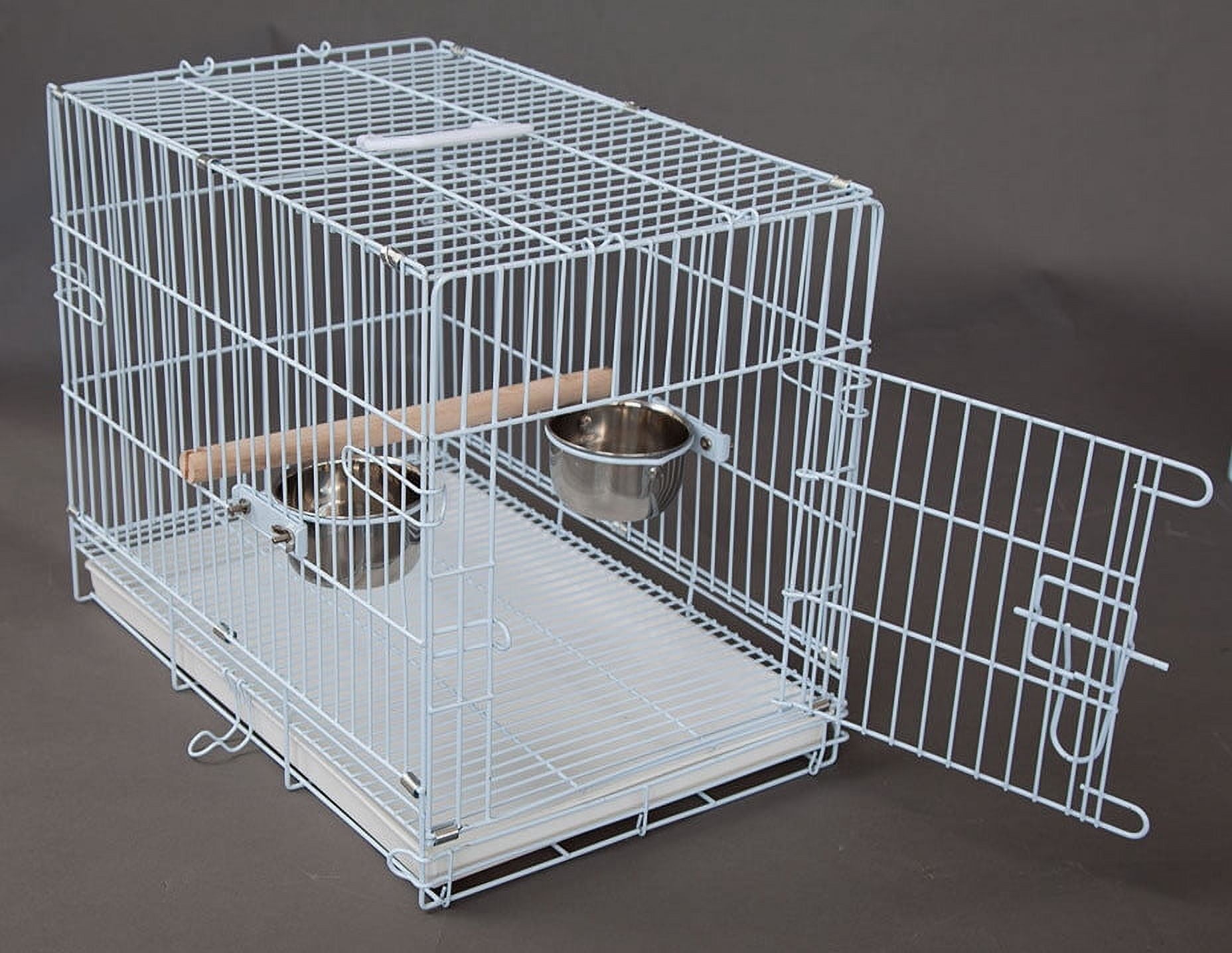 24" LARGE Portable Metal Bird Parrot Travel Veterinary Carrier Cage ...