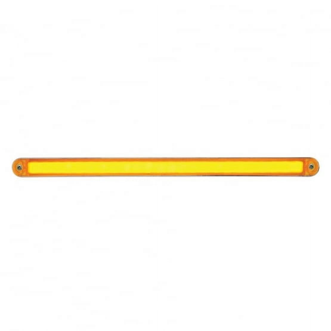 24 LED 12" Light Bar with Chrome Housing - GLO Light - Amber LED/Amber ...