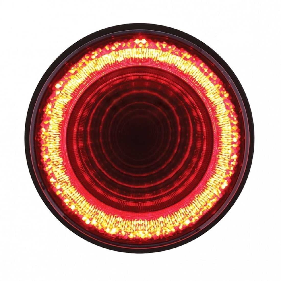 24 LED 4" Round "MIRAGE" Stop, Turn & Tail Light - Red LED/Clear Lens ...