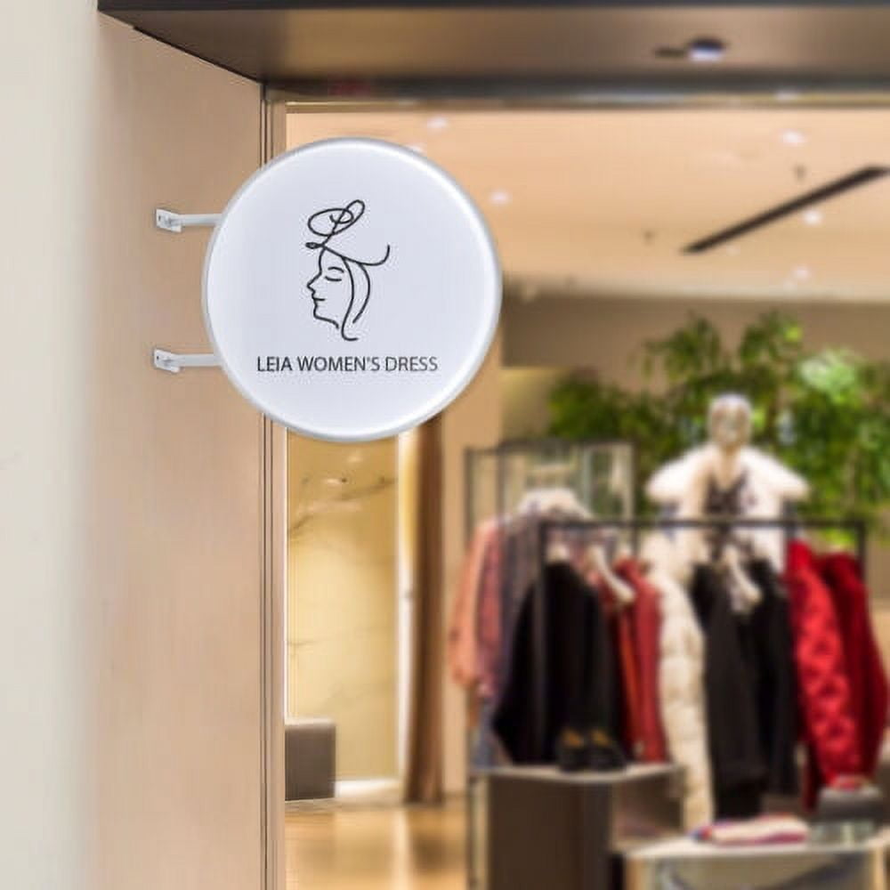 24" LED Light Box Sign Round Double-Side Outdoor Advertising Business Sign Blank - Walmart.com