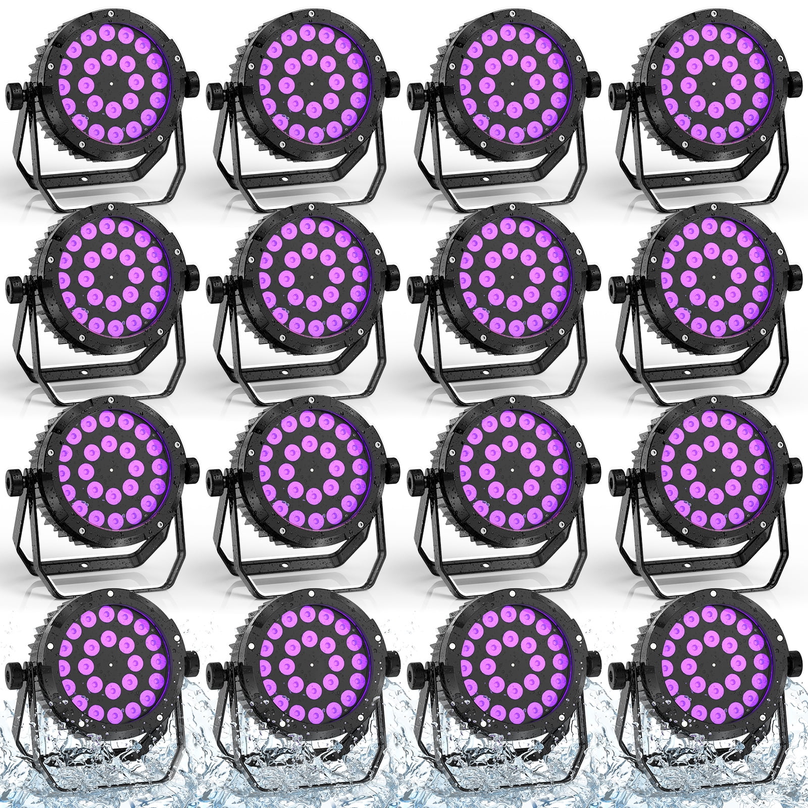 24 LED Par Light IP67 Waterproof RGBWA+UV 6-in-1 Outdoor Stage Light ...