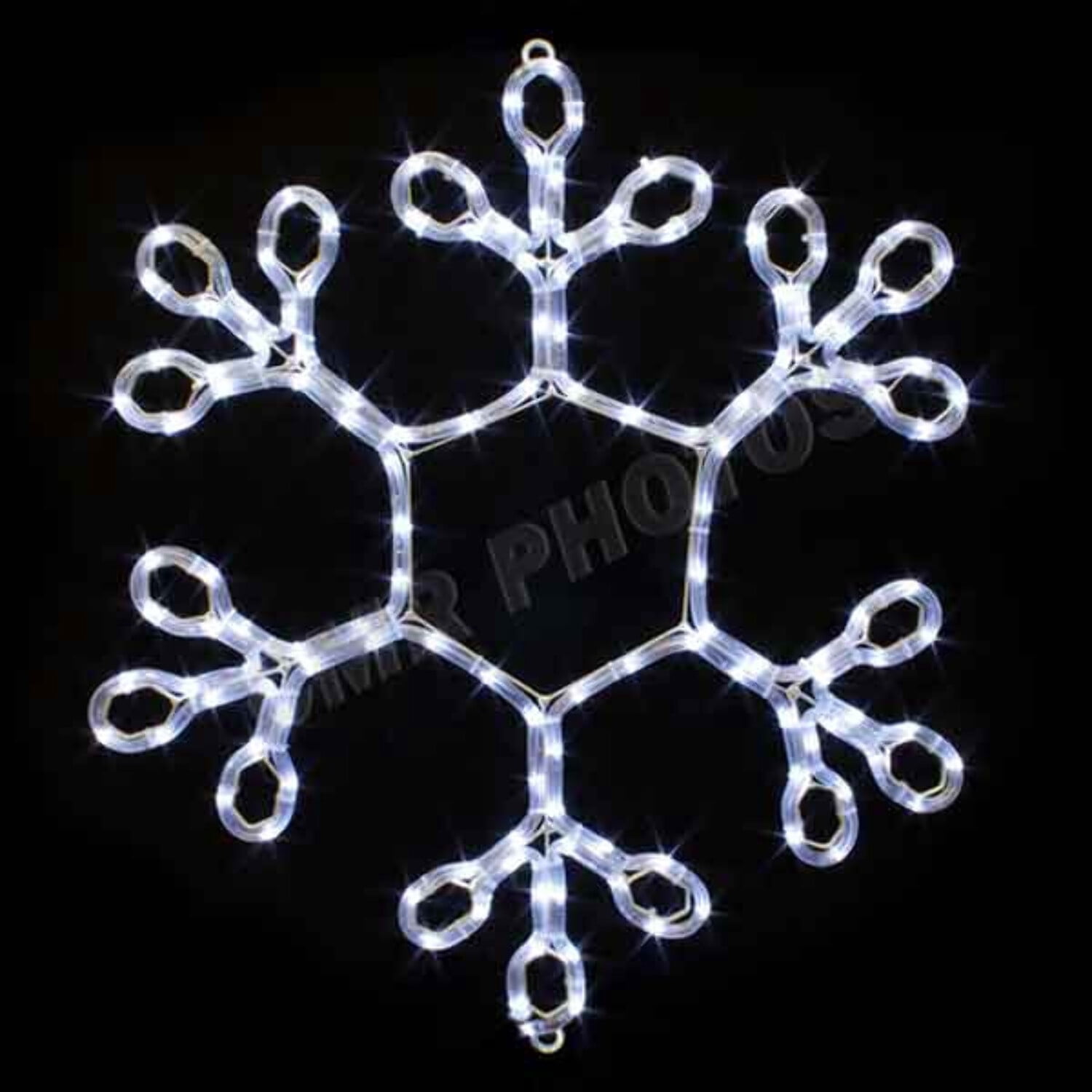 24 LED Rope Light White Snowflake Silhouette Motif Display (100MOLS710 ...
