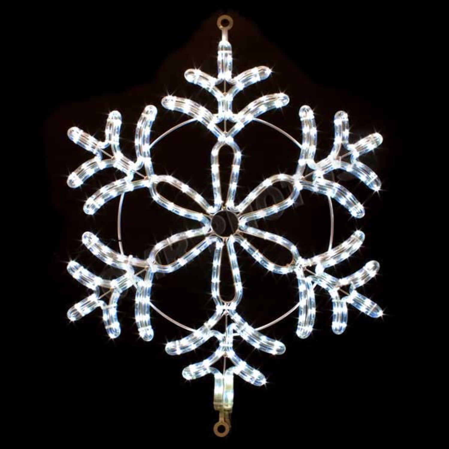 24 LED Rope Light White Snowflake Silhouette Motif Display - Walmart.com