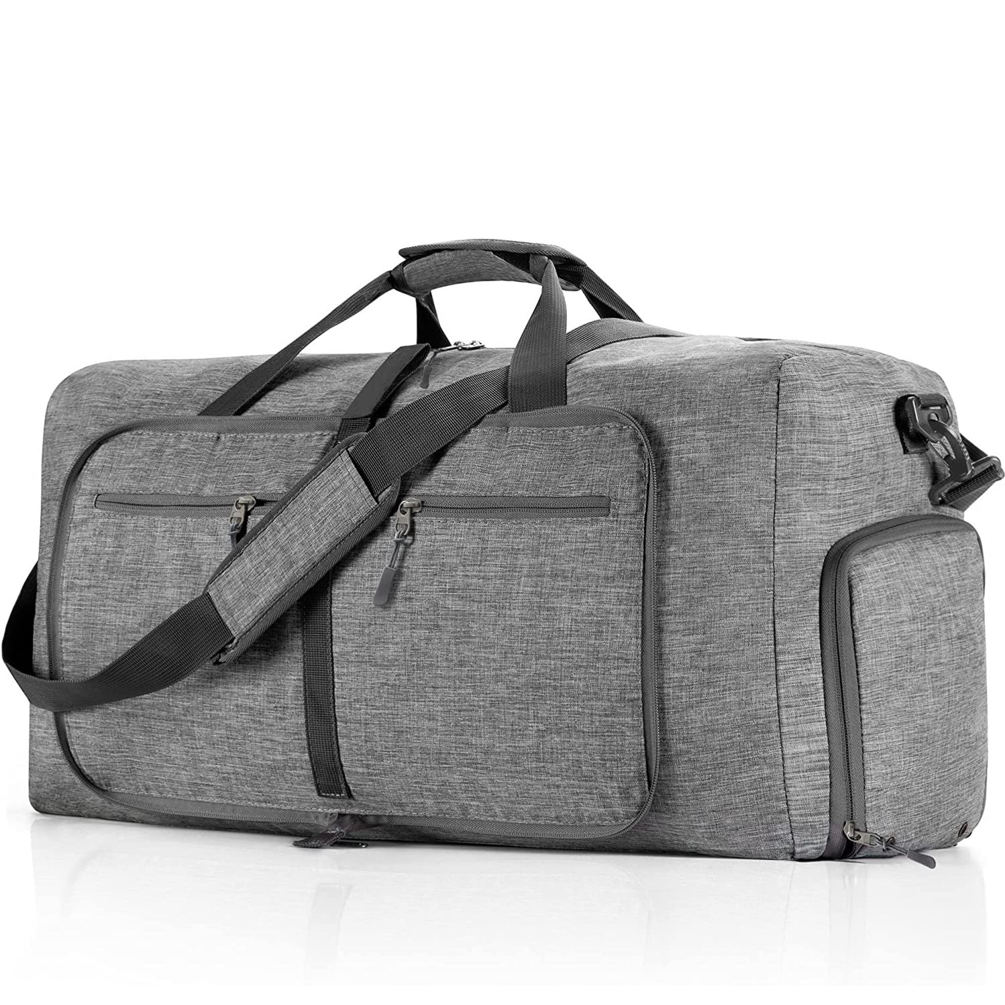 "24"" Unisex Foldable Duffel Bag, 65L w/ Shoe Compartment, Waterproof ...