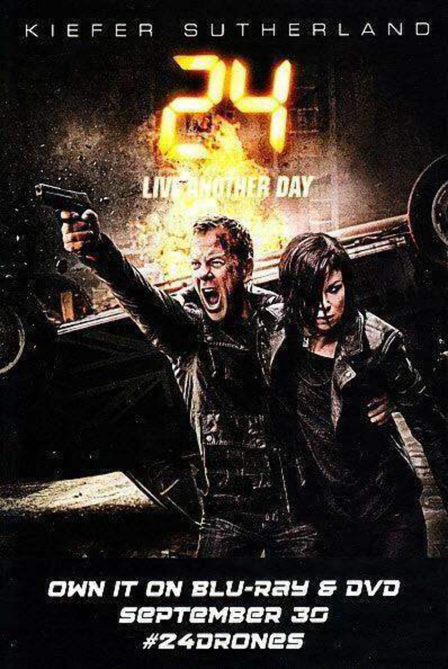 24 Live Another Day 2014 SDCC 4x6 promo card ONLY Kiefer Sutherland ...