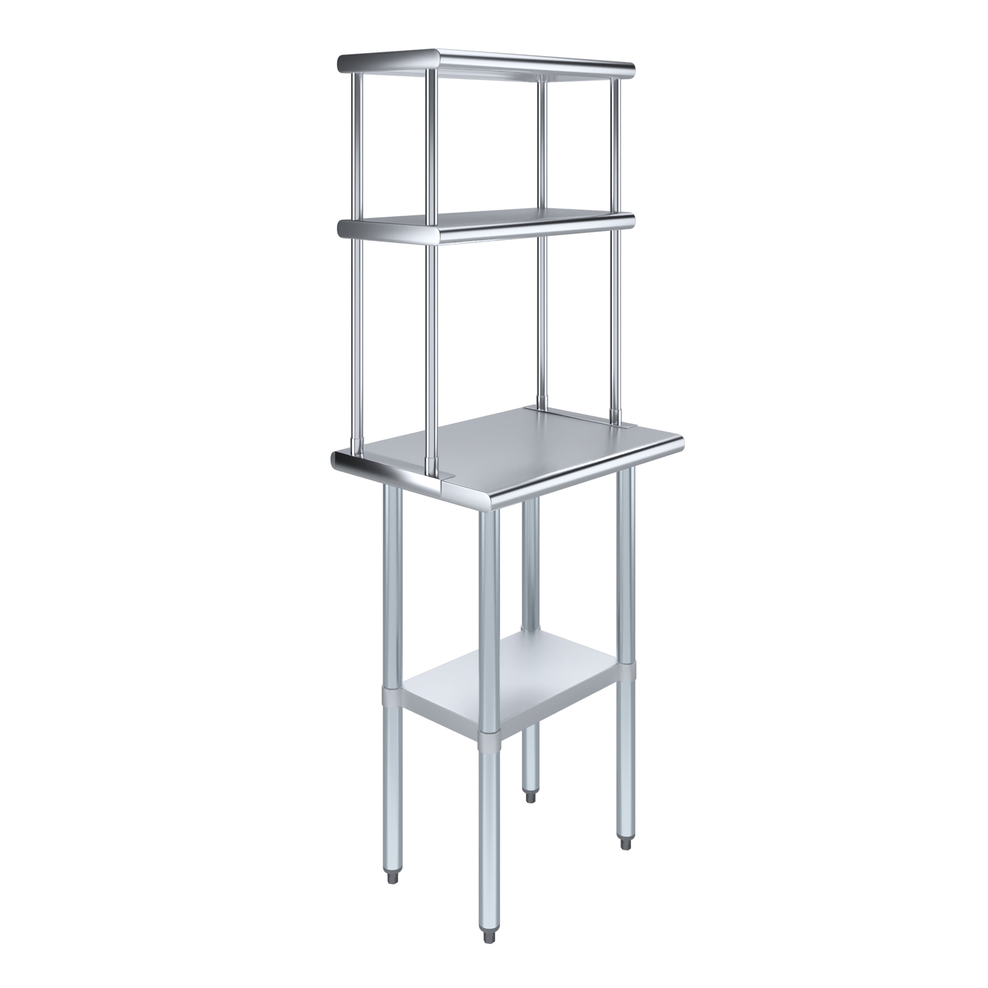 24" Long x 18" Deep" Stainless Steel Work Table With 12" Wide Double ...