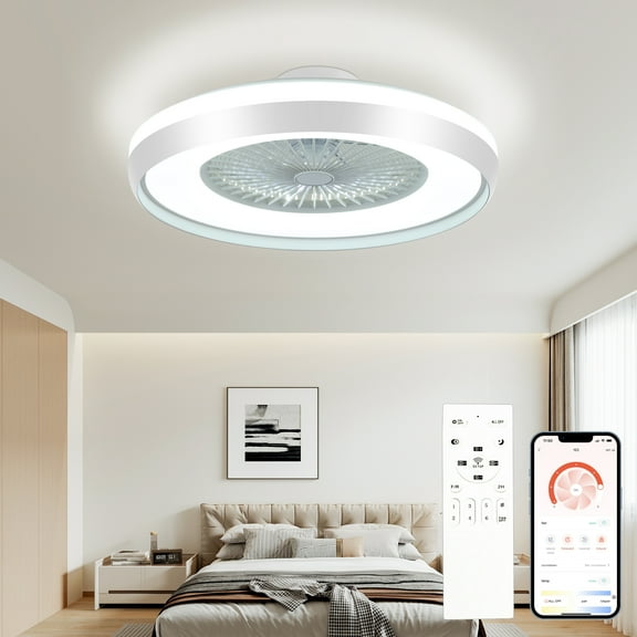 Fandelier Ceiling Fan with Light and Remote, 22'' Dimmable LED, 3 ...