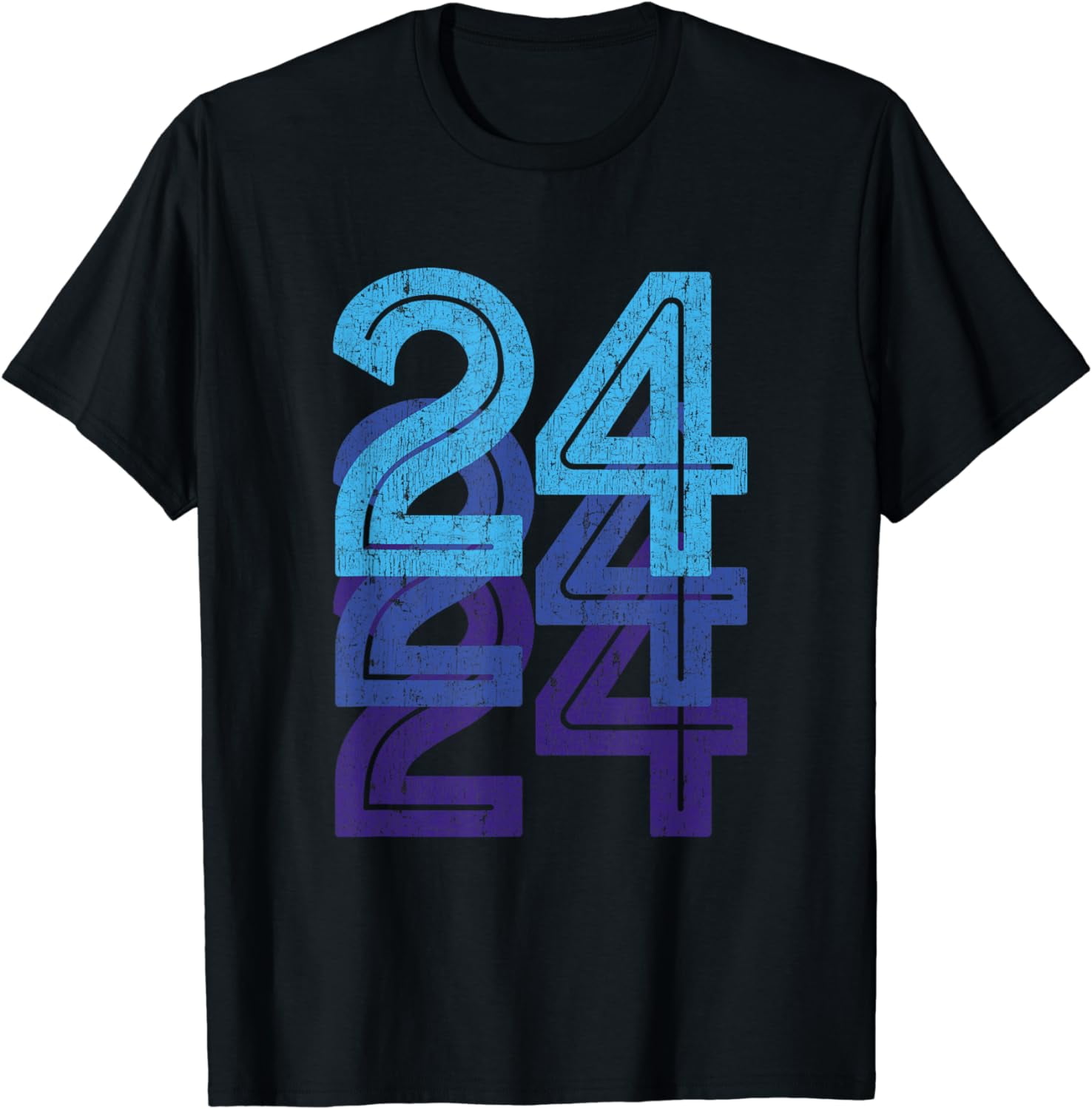 24 Lucky Number 24th Year Birthday Age Sports Team T-Shirt - Walmart.com