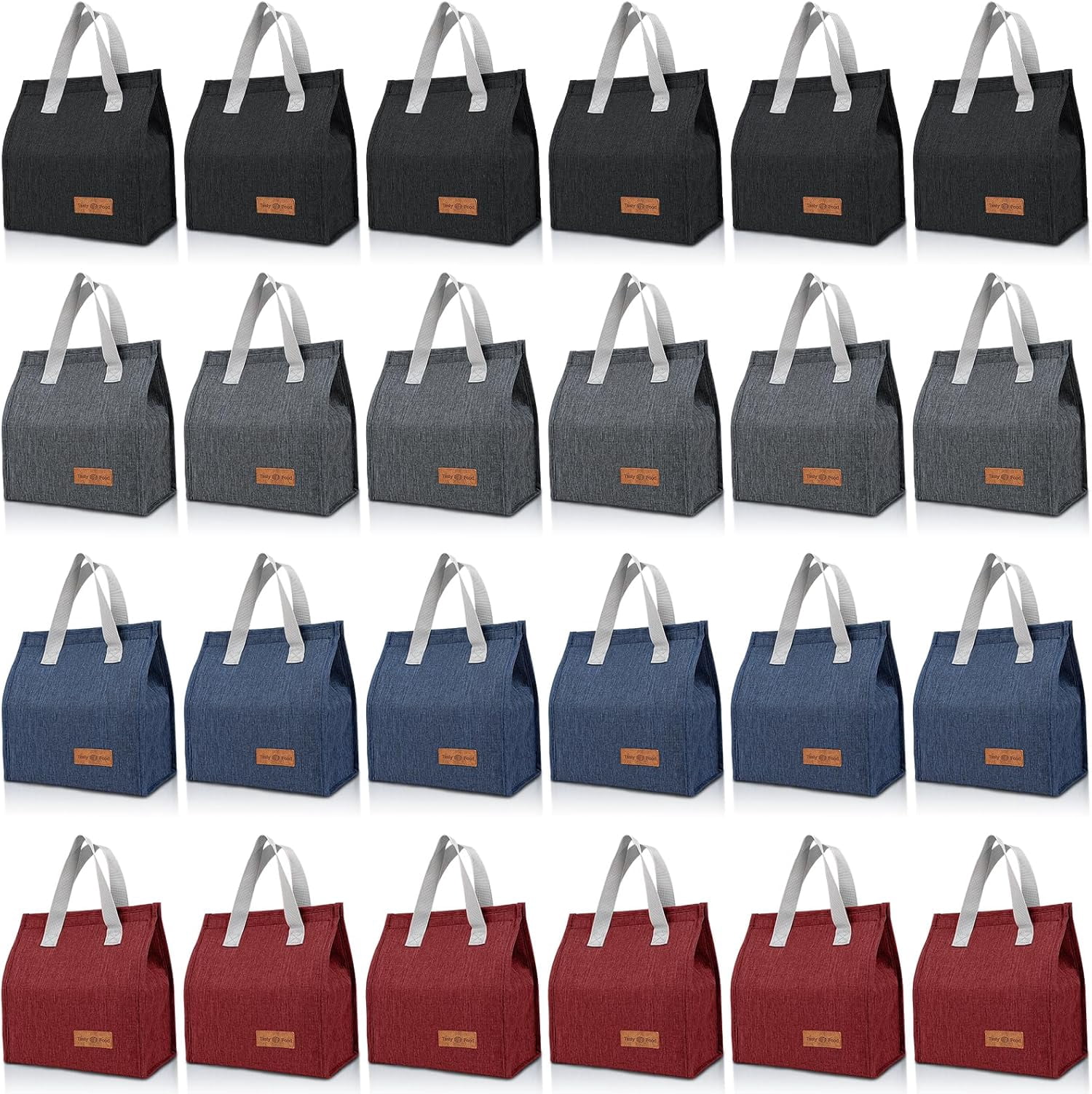 24 Lunch Bags ,Insulated Lunch Bags with for Women Men,Leakproof Tote ...