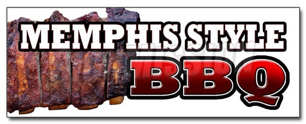 24" MEMPHIS STYLE BBQ DECAL sticker beef brisket ribs pork barbque open ...