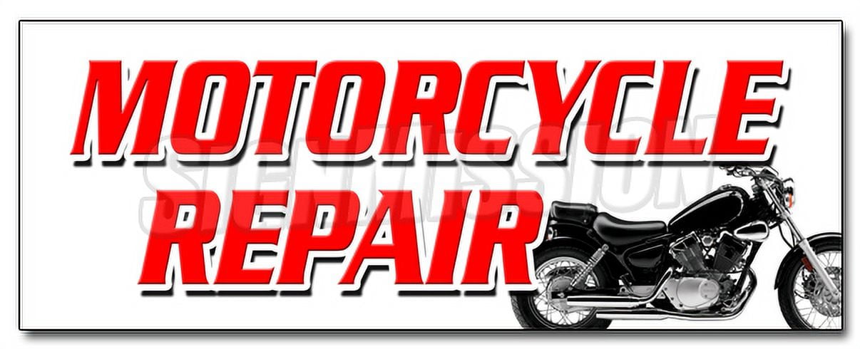 24" MOTORCYCLE REPAIR DECAL sticker tech service cycle repair all ...