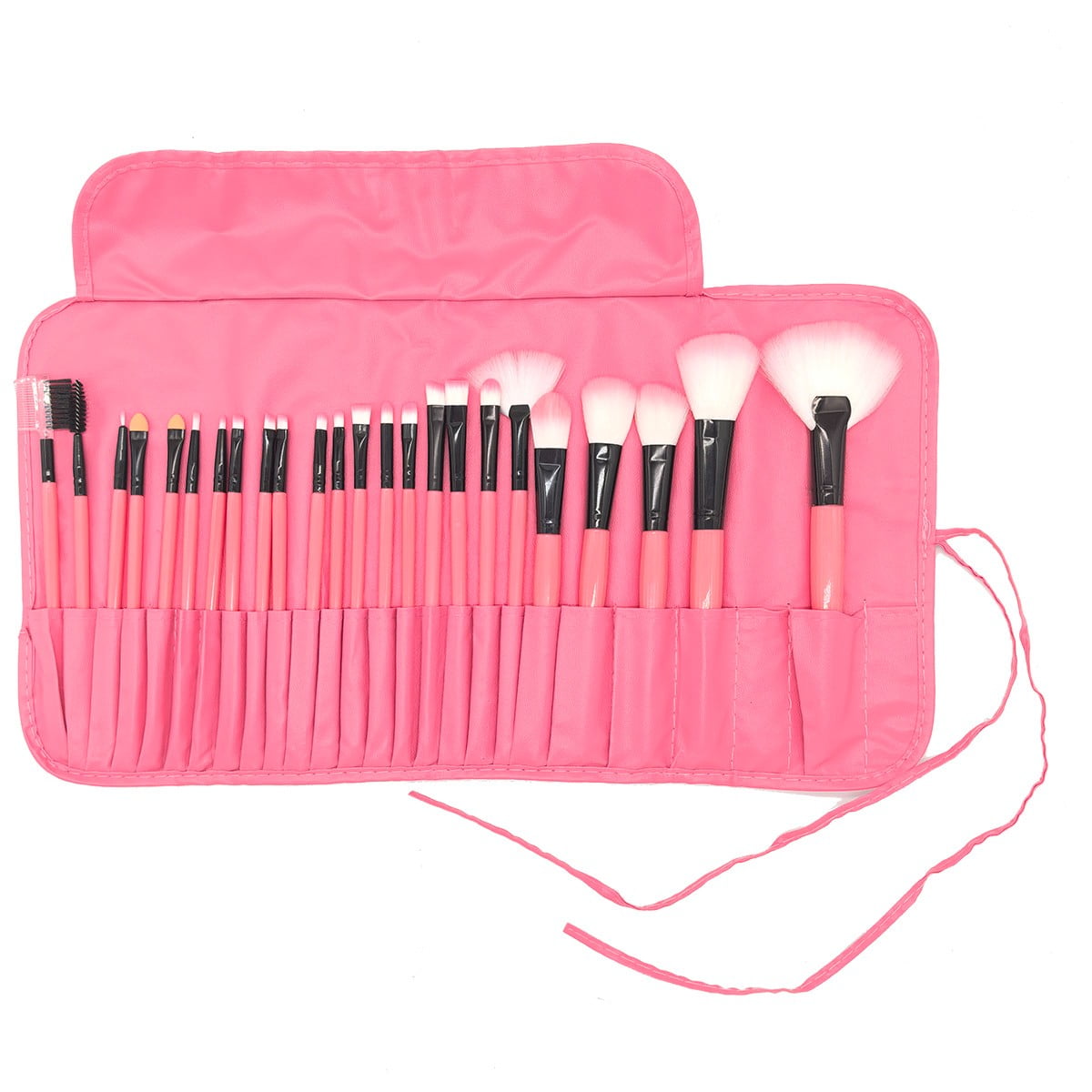 24 Makeup Brushes Wood Color Makeup Brush Set Set Comes With A Pallet ...
