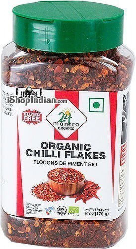 24 Mantra Organic Chilli Flakes - 6 oz jar - Walmart.com