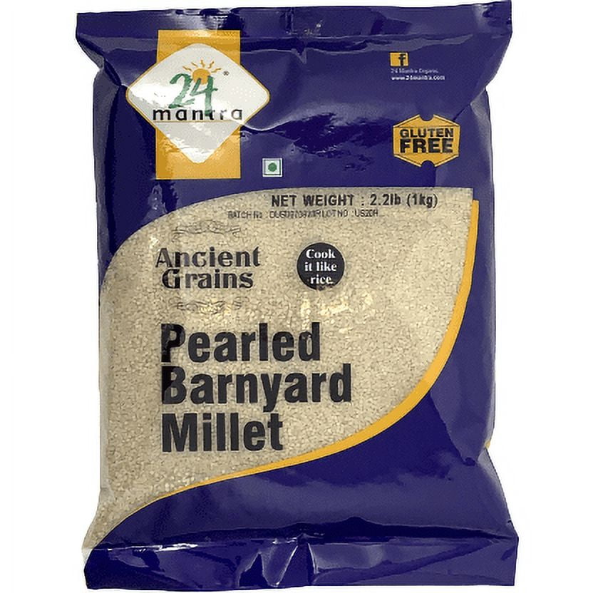 24 Mantra Organic Pearled Barnyard Millet - 1 Kg (2.2 Lb) - Walmart.com