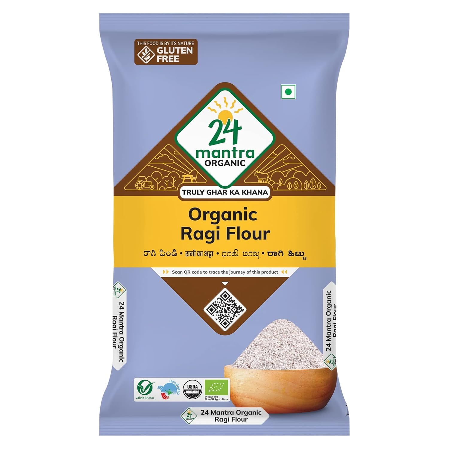 24 Mantra Organic Ragi Flour 500g - Walmart.com